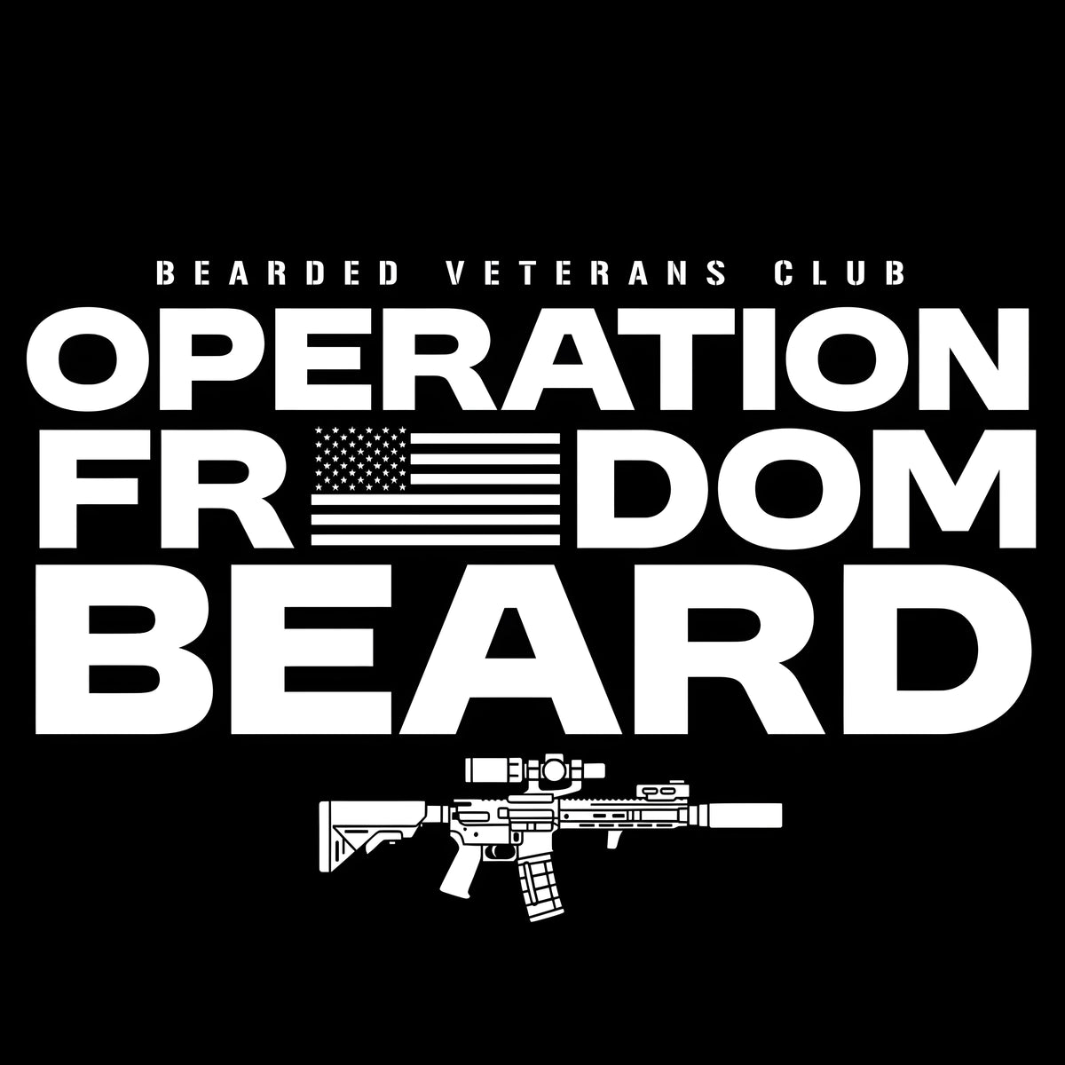 Operation Freedom Beard M4 Sticker - 3” – Bearded Veterans Club